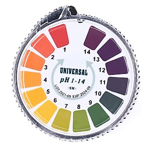 AUNMAS Test Paper Strip Roll Litmus Paper Test Strips Indicator Meter Test Strip Roll with Color Chart for Water Urine Saliva Soil