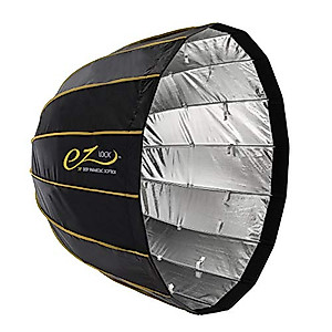 Glow EZ Lock 38" Deep Parabolic Quick Softbox, 16-Sided Parabolic Softbox Opens Up and Closes Down 'Umbrella' Style, this Bowens Mount Softbox with Quick Speedring Swap is an Ideal Speedlight Soft box
