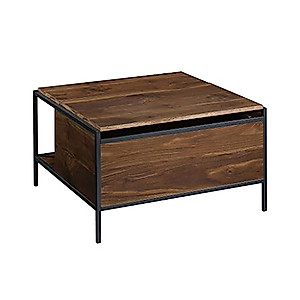 Sauder Nova Loft Coffee Table, L: 33.07" x W: 32.28" x H: 19.09", Grand Walnut Finish