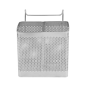 Cutlery Holder, Stainless Steel Drying with Hooks Square Storage Stand Holder for Spoon Case Organizerzer Sink Basket, Kitchen Utensils Chopsticks fork Holder Drying Rack Basket (two Compartments)