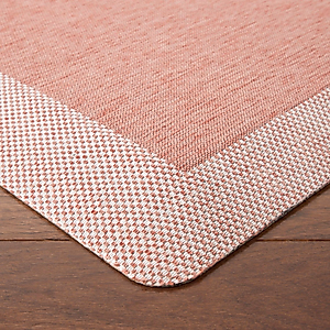 Martha Stewart Mira Modern Heathered Anti-Fatigue Air-Infused Kitchen Mat, Spice Red, 19.6"x39"