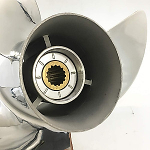 ARKDOZA Stainless Steel Prop Propeller for Tohatsu 60/70/75/90/115/120/140hp Outboard 13 1/2x15