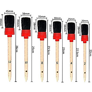 Nurkul 11 Pieces Auto Detailing Brush Set for Cleaning Interior, Exterior, Leather, Including 6 pcs Car Detailing Brushes, 3 pcs Wire Brush and 2 pcs Automotive Air Conditioner Brush