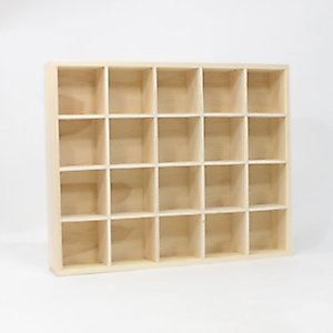 YOYOFORMULA Wooden Yo-Yo Display Box - YoYo Display Case - Many Sizes and Styles (Natural, Holds 20)
