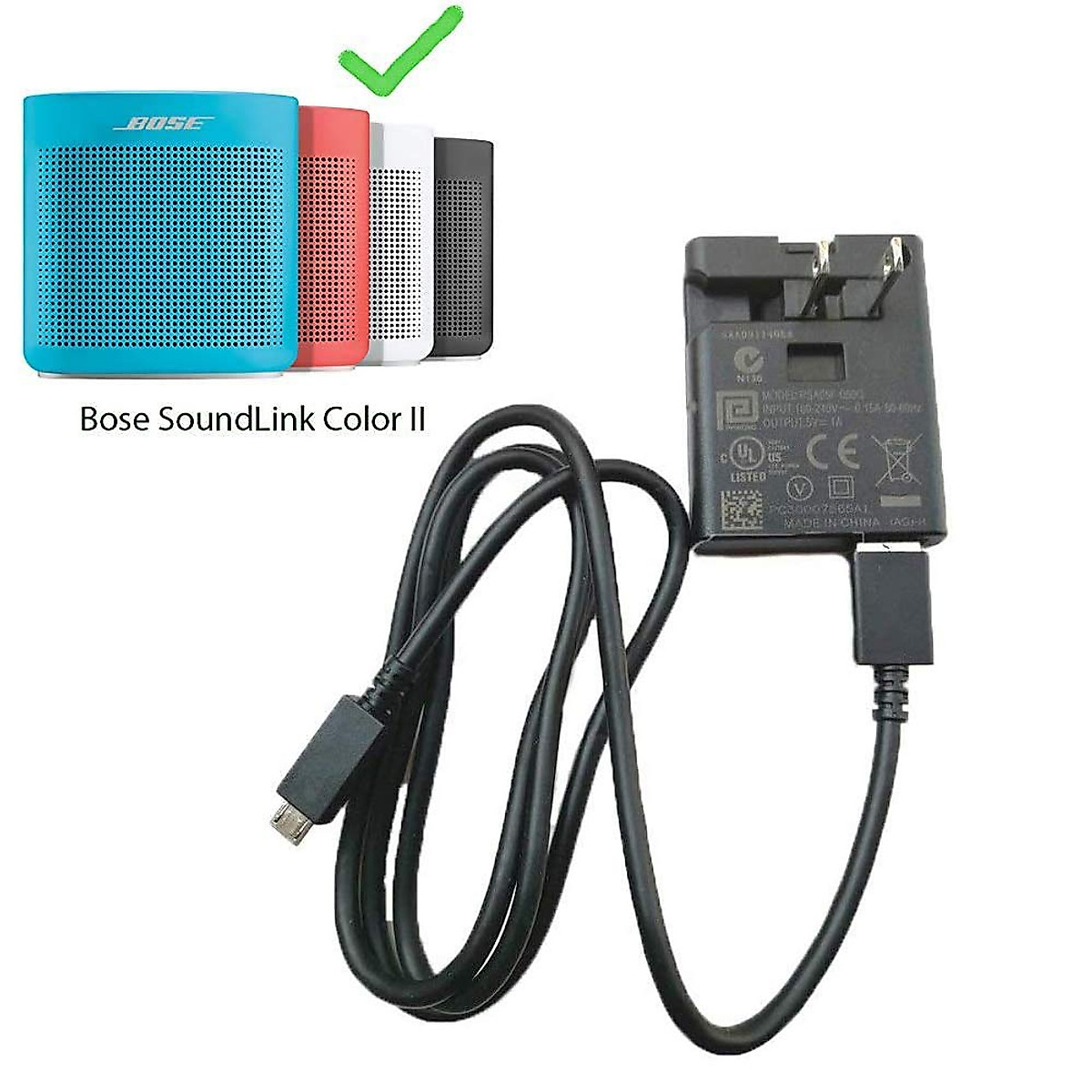 Atneway Replacement USB Charging Cable Cord Power Supply Line Compatible for Bose SoundLink Revolve/Revolve+ Mini/Mini2 Wireless Speaker/QC20/QC30/QC25/QC35 Headphones (3.3ft/Black)