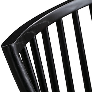 POLY & BARK Talia Dining Chair, Ash Wood, Black