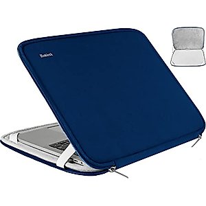 15.6 Inch Laptop Sleeve, Durable Shockproof Protective Cover Flip Case Briefcase Carrying Bag Compatible with 15.6" HP, ASUS, Lenovo, Acer, Notebook, Computer, Ultrabook, Chromebook, Blue