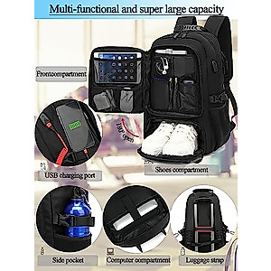 EYAMU Men's travel laptop backpack, Extra large 60L laptop backpack,College Backpack,Large capacity men's backpacks,Fits 17 Inch Computer, USB charging port,Expandable capacity