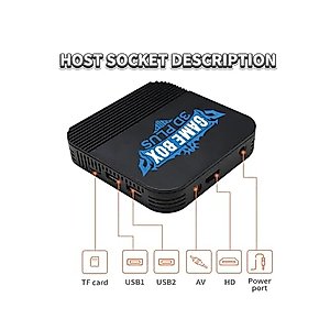 Ampown I3s Retro Game Console Built in 20,000+ Games, Dual 2.4G Wireless Controllers, Video Game Consoles for 4K TV HDMI Output with 20+ Emulators with 64G