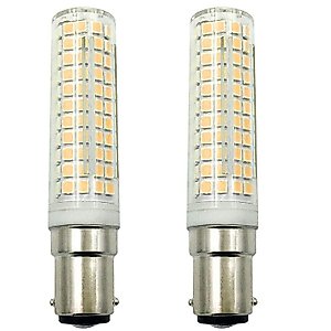 Lxcom Lighting BA15D LED Corn Bulb Dimmable 15W Double Contact Bayonet Base 136 LEDs 2835 SMD 120W Halogen Equivalent JD Type T3 T4 Bulbs Warm White 3000K 1500LM for Home Decorative Lighting,2 Pack