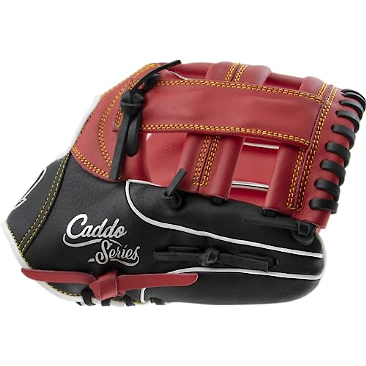 MARUCCI Caddo Series V2 Baseball Glove, 11.00" Single Post, Right Hand Throw, RED/Black