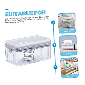 Cabilock 5pcs Soap Box Travel Soap Holder Soap Dishes for Bar Soap Travel Laundry Soap Travel Bar Soap Case Soap Dish Holder Soap Tray Soap Dish for Shower Bag Container Portable Plastic