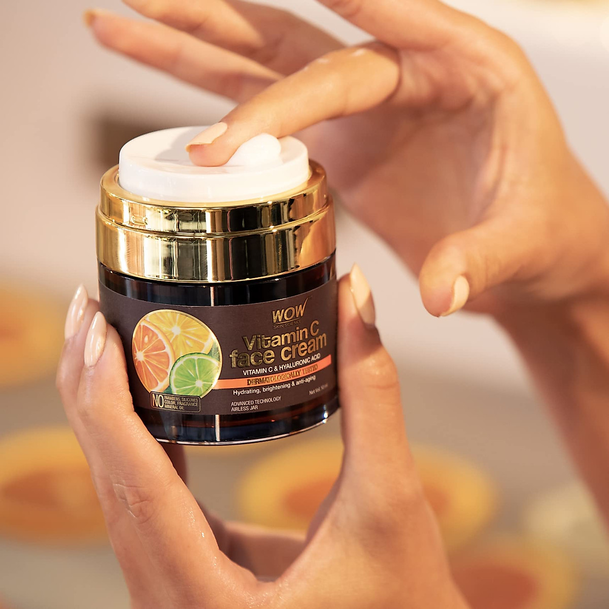 WOW Skin Science Vitamin C Moisturizer Face Cream - Anti Aging Face Moisturizer for Men & Women - Oil Free, Dry Skin Face Lotion - Facial Skin Care Products For All Skin Types (1.69 oz)