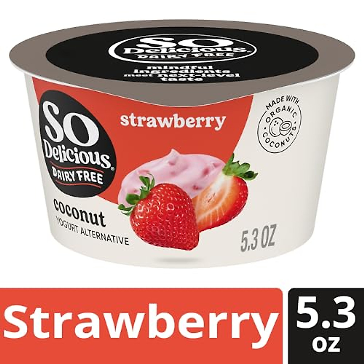 So Delicious Dairy Free Coconut Milk Yogurt Alternative, Strawberry, Vegan, Non-GMO Project Verified, 5.3 oz.