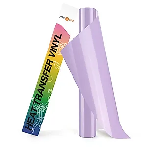 HTVRONT HTV Vinyl Rolls Heat Transfer Vinyl - 12" x 8ft HTV Vinyl for Shirts, Iron on Vinyl for All Cutting Machines - Easy to Cut & Weed for Heat Vinyl Design (Light Purple)