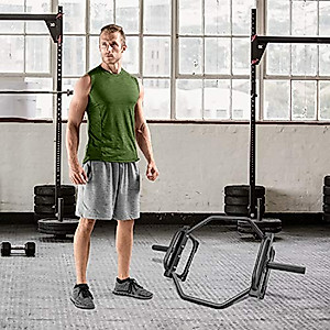 CAP Barbell Olympic Trap Bar, Hex Bar, Shrug Bar, Deadlift Bar, Black, 50 inches