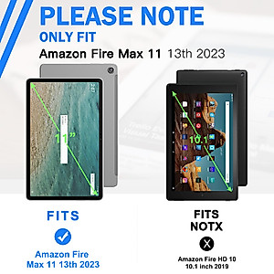 BRAECN Fire Max 11 13th Generation Case 2023, with 360° Rotating Hand Strap and Kickstand &Pencil Holder,Shoulder Strap,Keyboard Adsorption Interface for Amazon Fire Max 11 -Black