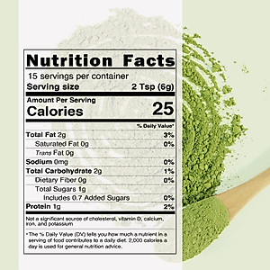 Matcha Latte Powder, Mushroom Extract with Ceremonial Grade Matcha Mix, 3.17oz