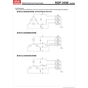 MW Mean Well RSP-3000-24 24V 125A 3000W Single Output with PFC Function Power Supply