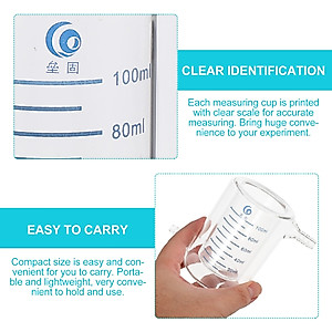 Scicalife Jacketed Glass Beaker Double Layer Clear Borosilicate Beaker Reactor Bottle Photocatalytic Experiment Laboratory Beaker 100ml