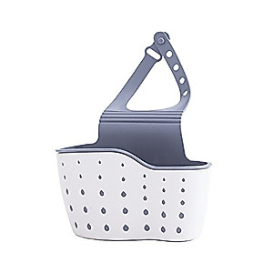 Double Layer Sink Hanging Pouch Kitchen Drainer Organizer Storage Holders Bathroom Storage Shelf Soap Holders Racks Eco-friendly Storage Basket (1, Beige)