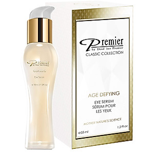 Premier Dead Sea Classic Eye Serum, Hypoallergenic, Age defying, Helps minimize wrinkles, Dark circles, Sagging skin, Reduce bags, with vitamins A & E 1.2 fl.oz