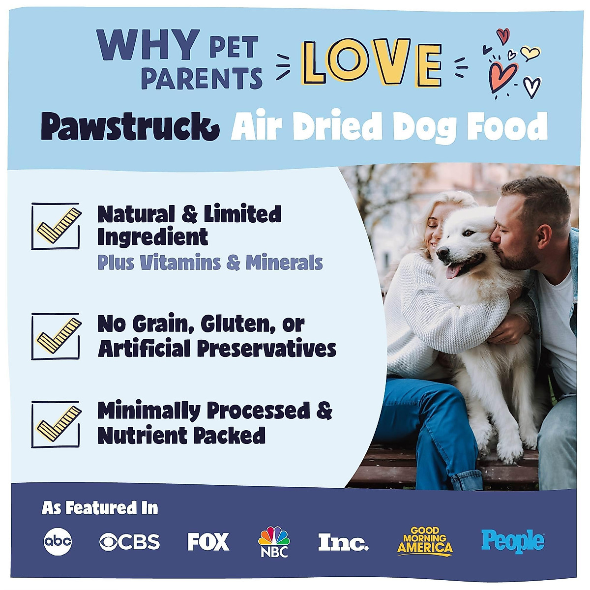 Pawstruck All Natural Air Dried Dog Food with Real Beef, Grain Free, Made in USA, Non-GMO, Vet Recommended, High Protein Limited Ingredient Full-Feed, All Breeds & Ages, 2.5oz Trial Bag