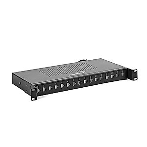 NavePoint 16-Port USB Charging Hub Station, Black, Horizontal, 5V,3A/200W USB Charger Output