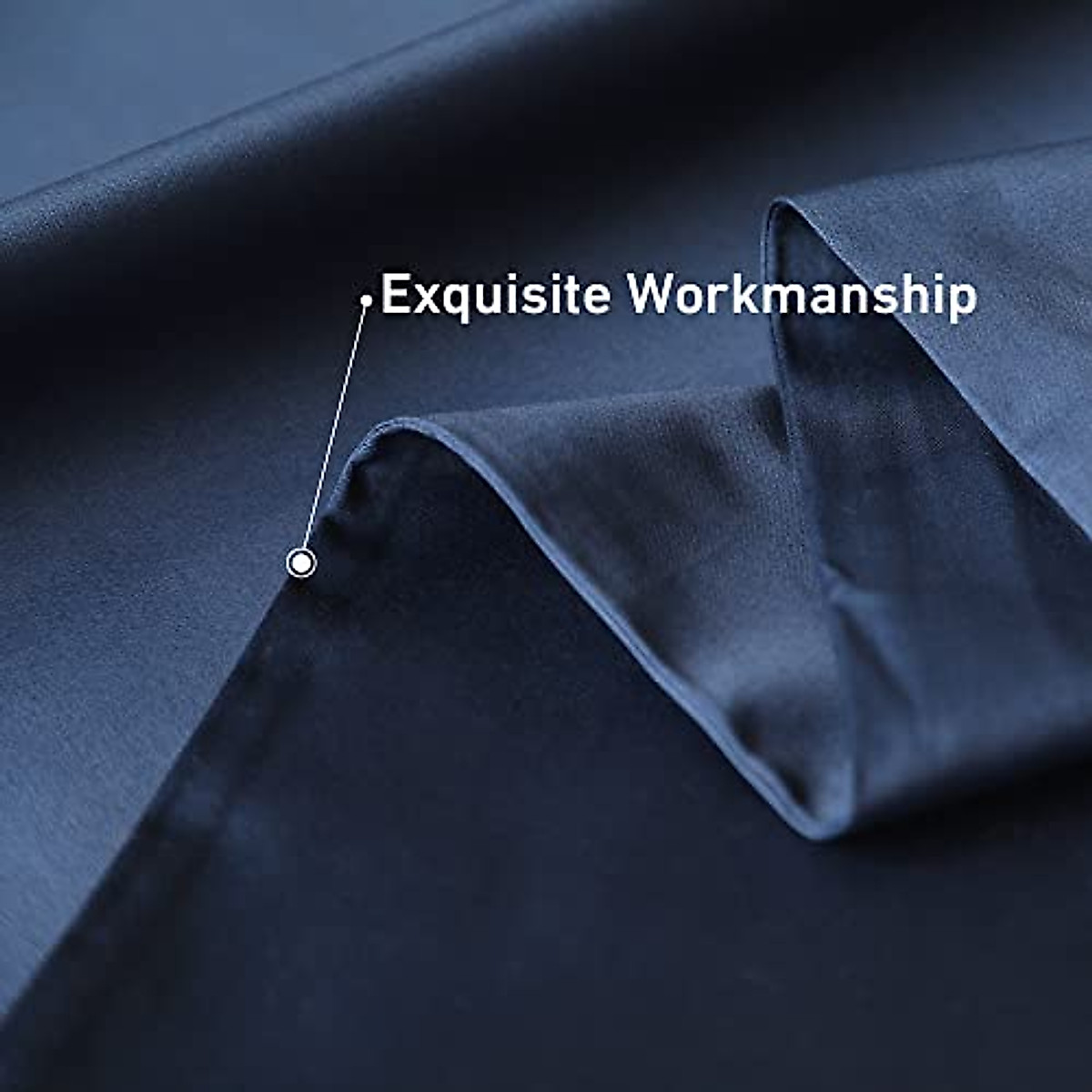 Leeden Body Pillow Cover, 100% Cotton, 800 Thread Count, Soft Breathable Long Pillow Case, Envelope Closure (Navy Blue,21"x 54")