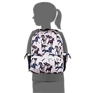 Wildkin 17 Inch Kids Backpack for Boys & Girls, Features Three Zippered Compartment with Interior & Side Pockets Backpacks, Perfect for School & Travel Backpack for Kids (Horse Dreams)