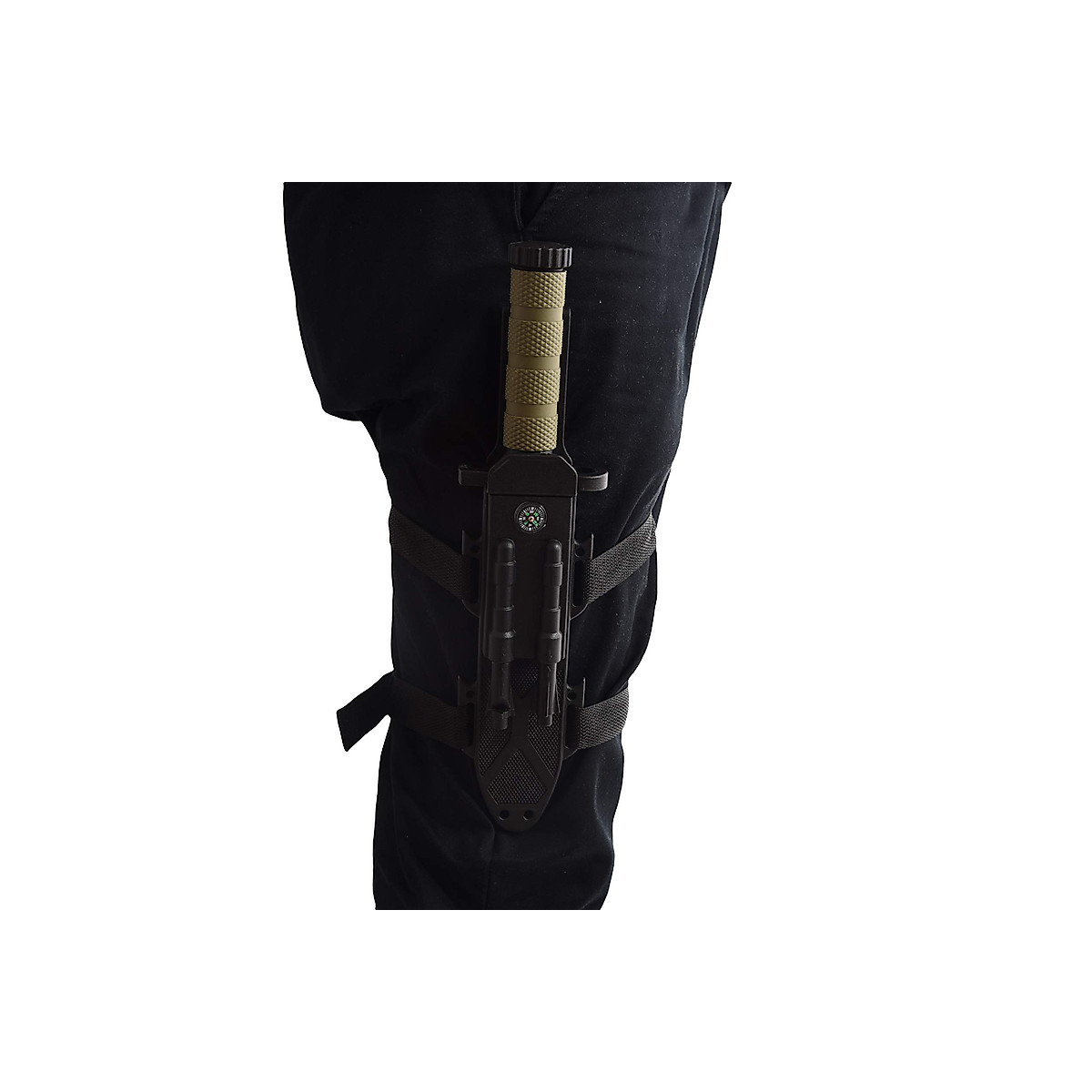 12.75" TACTICAL SURVIVAL Rambo Hunting FIXED BLADE For Practical Use Durable Knife Army Bowie w SHEATH (Style 2 Green)