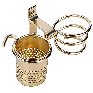 Space Aluminum Wall Mounted Hair Dryer Holder Spiral Hair Tools Hanging Rack Organizer Bathroom Storage Rack