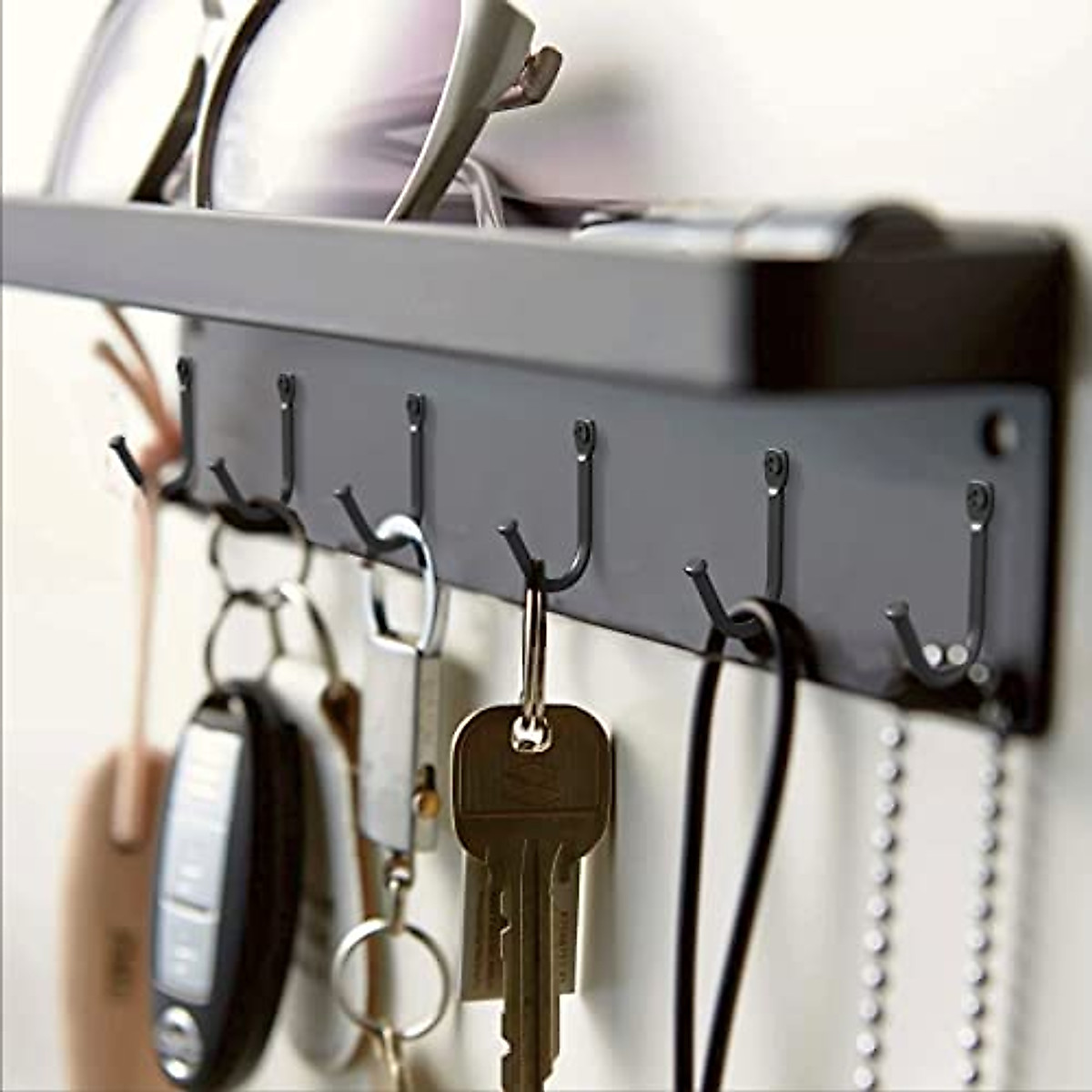 Wall Hooks for Hanging, 30pcs Black Coat Hook for Wall, Metal Hooks for Hanging, Heavy Duty Small Wall Hooks With Screws for Hanging Coats, Keys, Towel, Bags, Coffee Mug, Hat, Dog Leashes, Etc (Black)