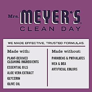 MRS. MEYER'S CLEAN DAY Liquid Hand Soap, Cruelty Free and Biodegradable Formula, Plum Berry Scent, 12.5 oz- Pack of 3