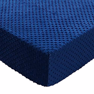 Super Soft Stretchy Fitted Crib Bed Sheet for Standard Crib and Toddler Mattress by BlueSnail (Dark Blue)