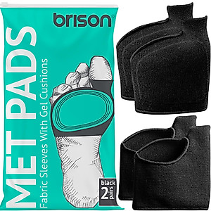 Brison Metatarsal Pads for Women and Men Ball of Foot Cushion - Gel Sleeves Cushions Pad - Fabric Soft Socks for Supports Feet Pain Relief - 2 Pairs L (Men 10-12, Women 11.5-13.5)
