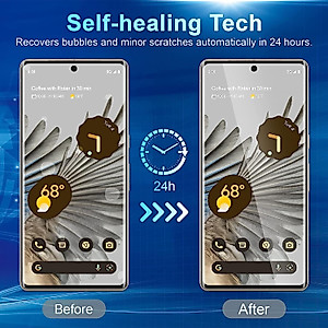 CWQZGUF Pixel 7 Pro Tempered Glass Screen Protector, 2 Pack, Fingerprint Unlock Support, Anti Scratch, HD, 5.7 Inch