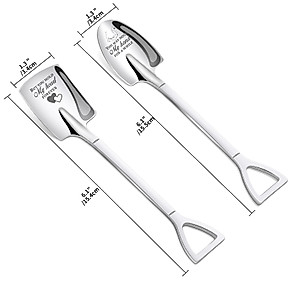 Engagement Gifts for Couples,Wedding Gifts for Bride and Groom, Cool Bridal Shower Gift Engraved Ice Cream Spoon，2 Pcs Personalized Coffee Spoon Stainless Steel Couple Gifts