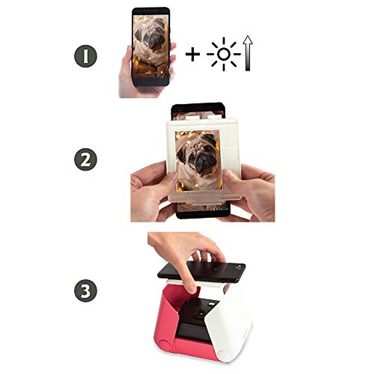 KiiPix Portable Portable Printer & Photo Scanner Compatible with FUJIFILM Instax Mini Film, Black