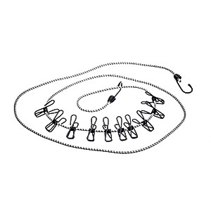 SE 10' Elastic Drying Cord with Weather Resistant Clips - OD-CL006