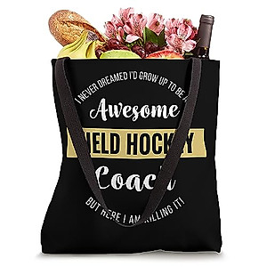 Field Hockey Coach Shirt Thank You Tote Bag