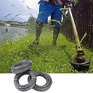 Anleolife Round Heavy Duty .095-Inch-by-190-ft Steel String Trimmer Line in Donut, Thicker Weed Eater