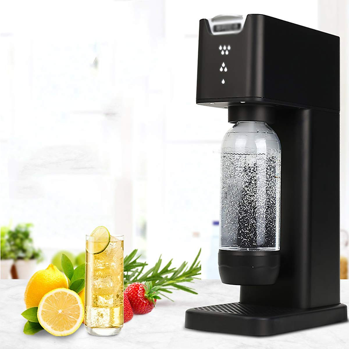 LTLWSH Sparkling Water Maker,Carbonator Set/Carbonated Water Set incl. 2 Carbonator Bottles Soda Aker for Carbonated Tap Water at the Push of a Button Sparkling Water Dispenser