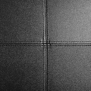 OSP Home Furnishings Deluxe Wood Banker's Chair with Antique Bronze Nailheads and Medium Brown Wood, Black Faux Leather