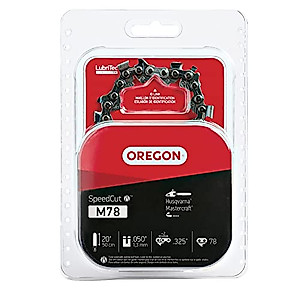 Oregon M78 SpeedCut Replacement Chainsaw Chain for 20-Inch Guide Bars, 78 Drive Links, Pitch: .325" Low Vibration, .063" Gauge