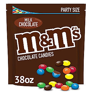 M&M'S Milk Chocolate Candies, Milk Chocolate, 38 Oz Bag