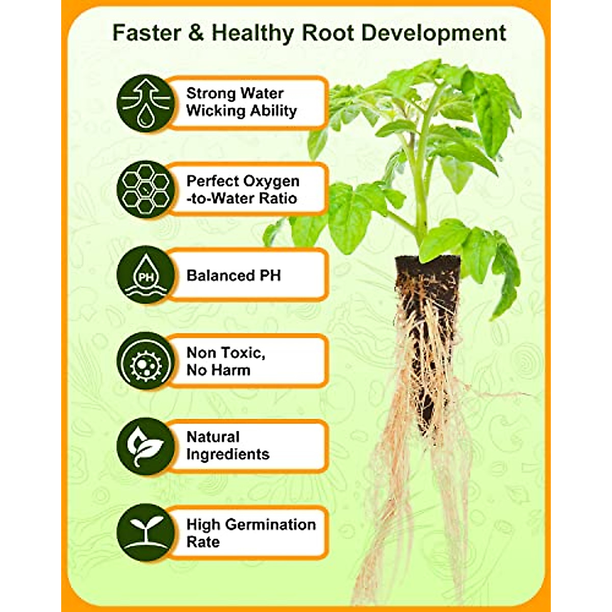 80 PCS Grow Sponges for Hydroponics, Replacement for AeroGarden Seed Pods, Hydroponic Sponges, Root Growth Sponge, Seed Starter Pods for Indoor Gardening System, Pod Refill Peat Sponges (No Seeds)