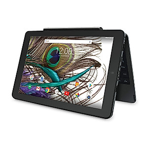 2019 RCA Viking Pro 10.1" Touchscreen 2-in-1 Tablet Laptop, Quad-Core Processor, 1GB RAM, 32GB SSD, WiFi, HDMI, Detachable Keyboard, Android 5.0 OS, charcoal