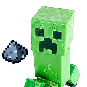 Mattel Minecraft Creeper 3.25" Scale Scale Video Game Authentic Action Figure with Accessory and Craft-a-Block