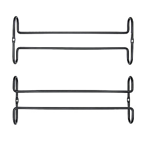 eastbao Wine Glass Rack Under Cabinet Shelf Glasses Holder Storage With Drying Stemware Rack Under Counter Metal Hanger Hanging Rack for Kitchen Black